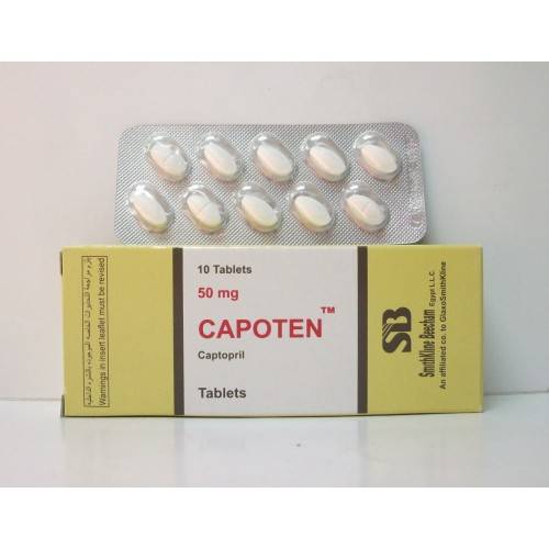 CAPOTEN 50 MG 10 TAB - Seif Pharmacies