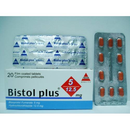 BISTOL PLUS 5 / 12.5 MG 20 TAB - Seif Pharmacies