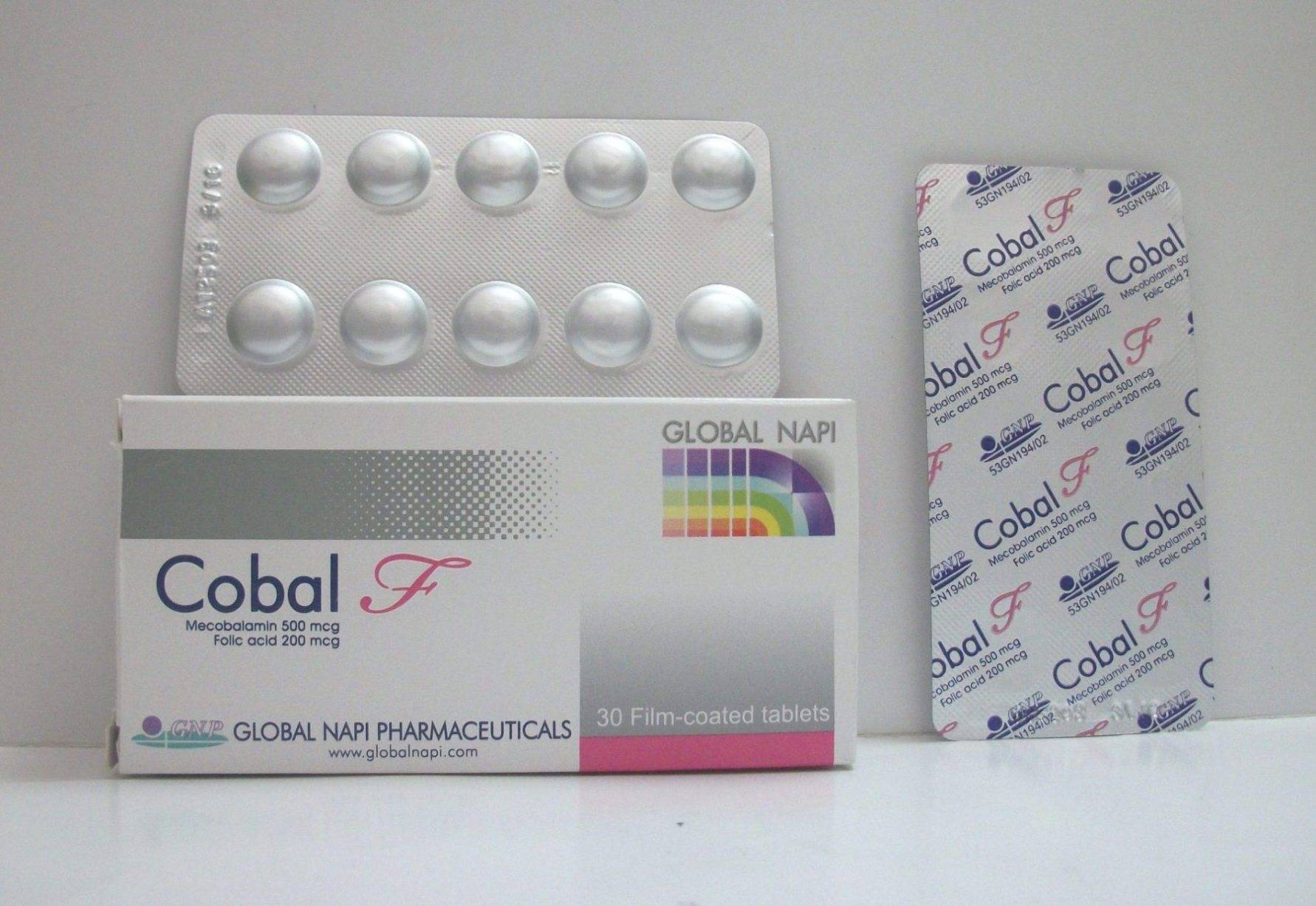 COBAL -F- 500 / 200 MCG 30 TAB - Seif Pharmacies