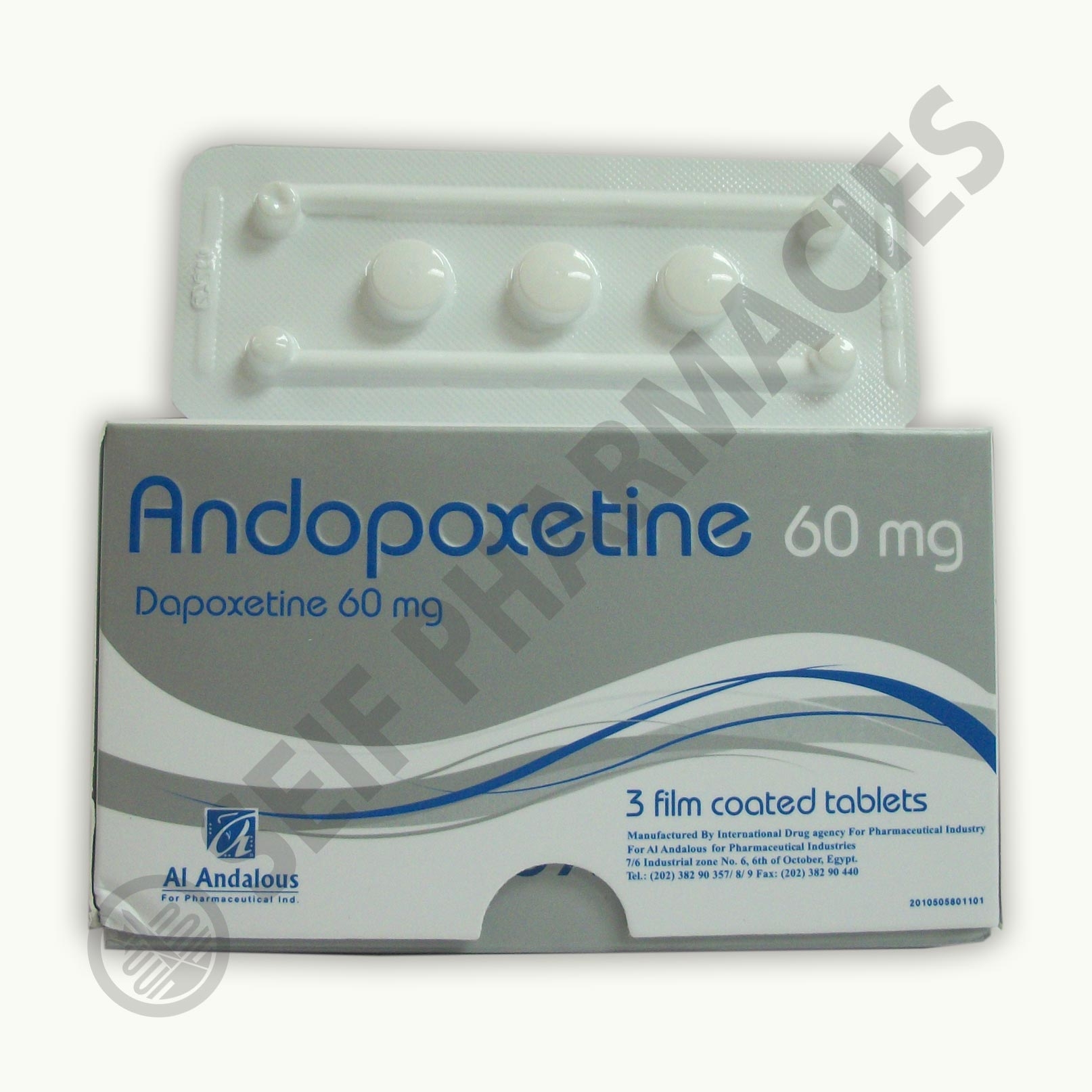 ANDOPOXETINE 60 MG 3 TAB - Seif Pharmacies