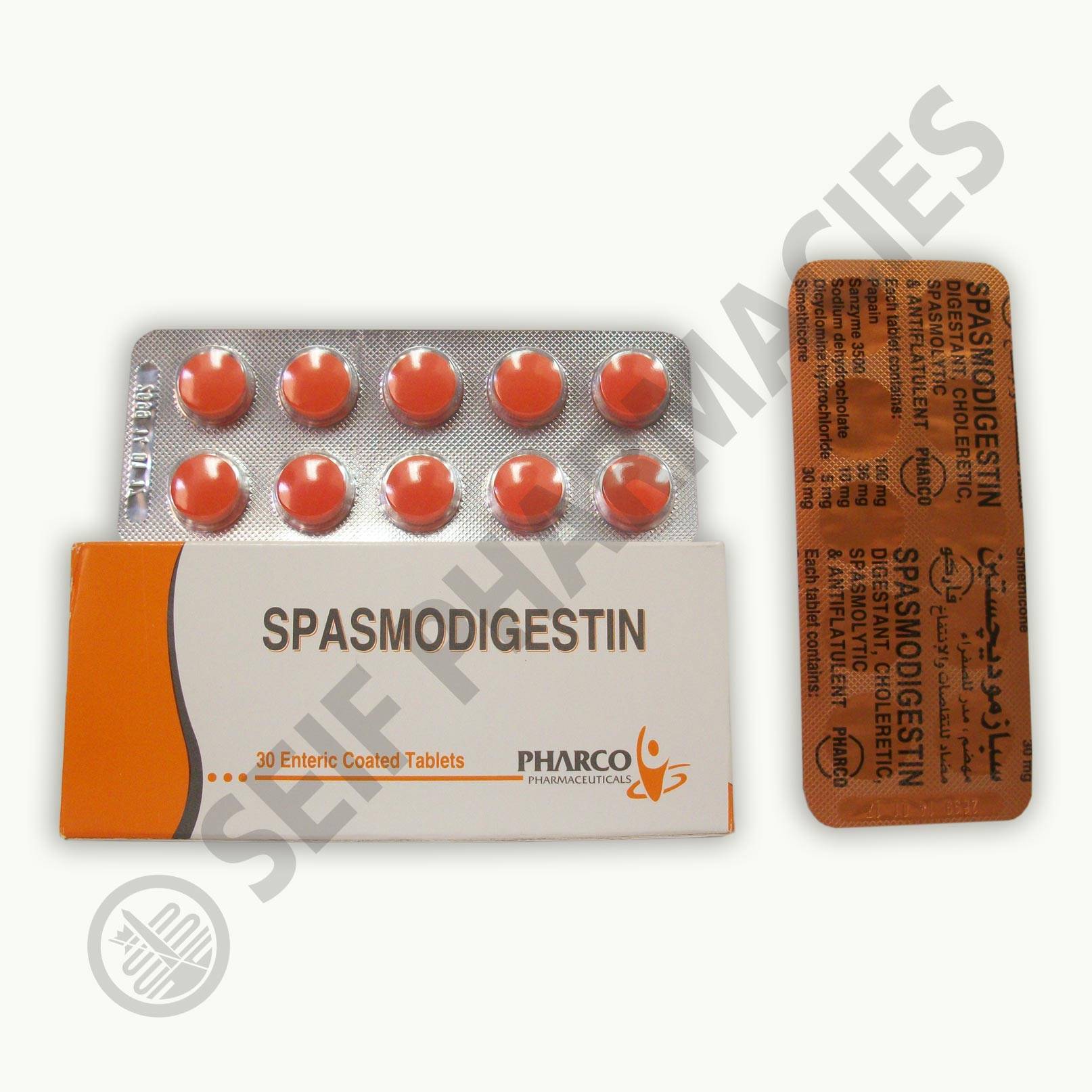 SPASMO-DIGESTIN 30 TAB - Seif Pharmacies