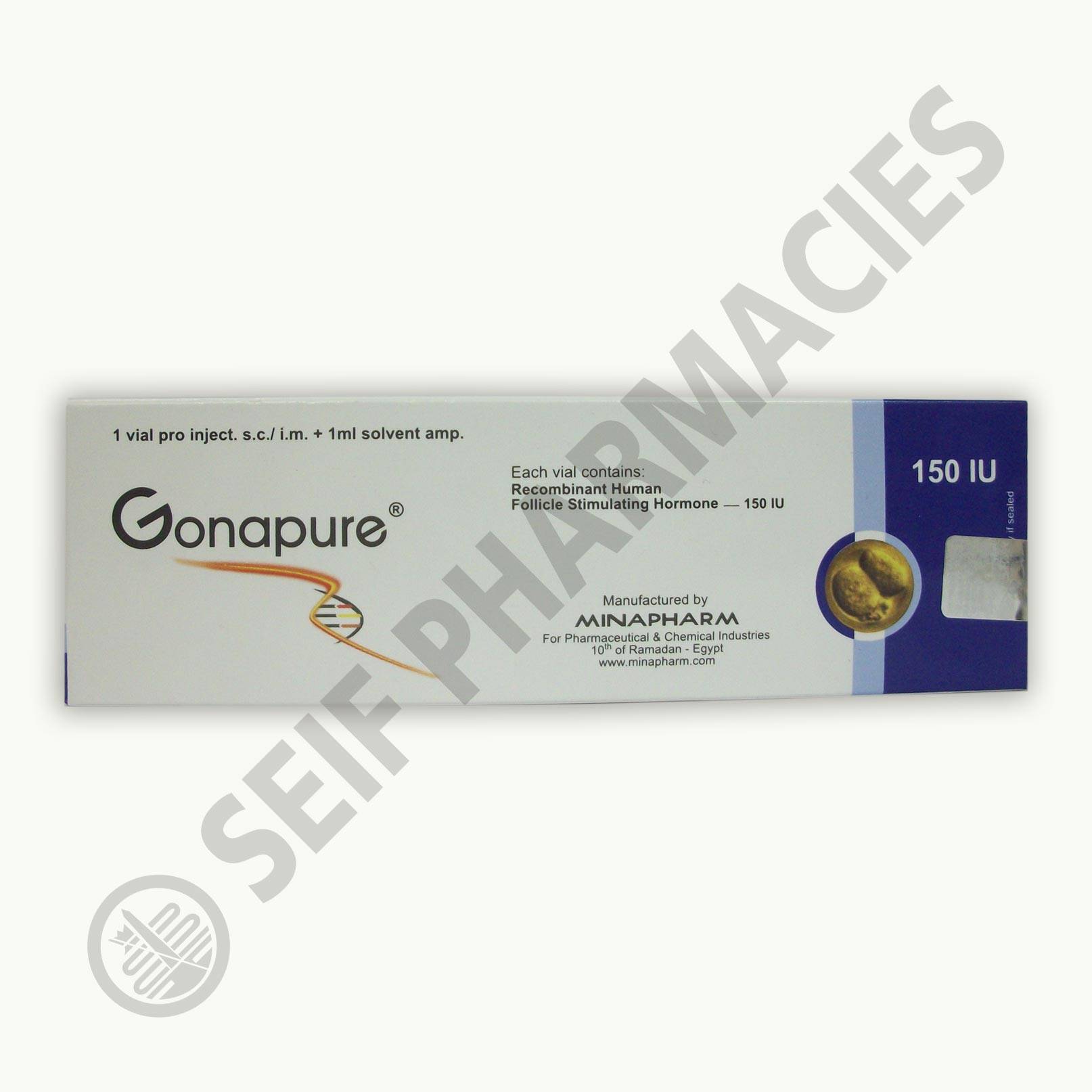 Gonapure 150 I.U. (1 Vial) for Female Fertility Treatments