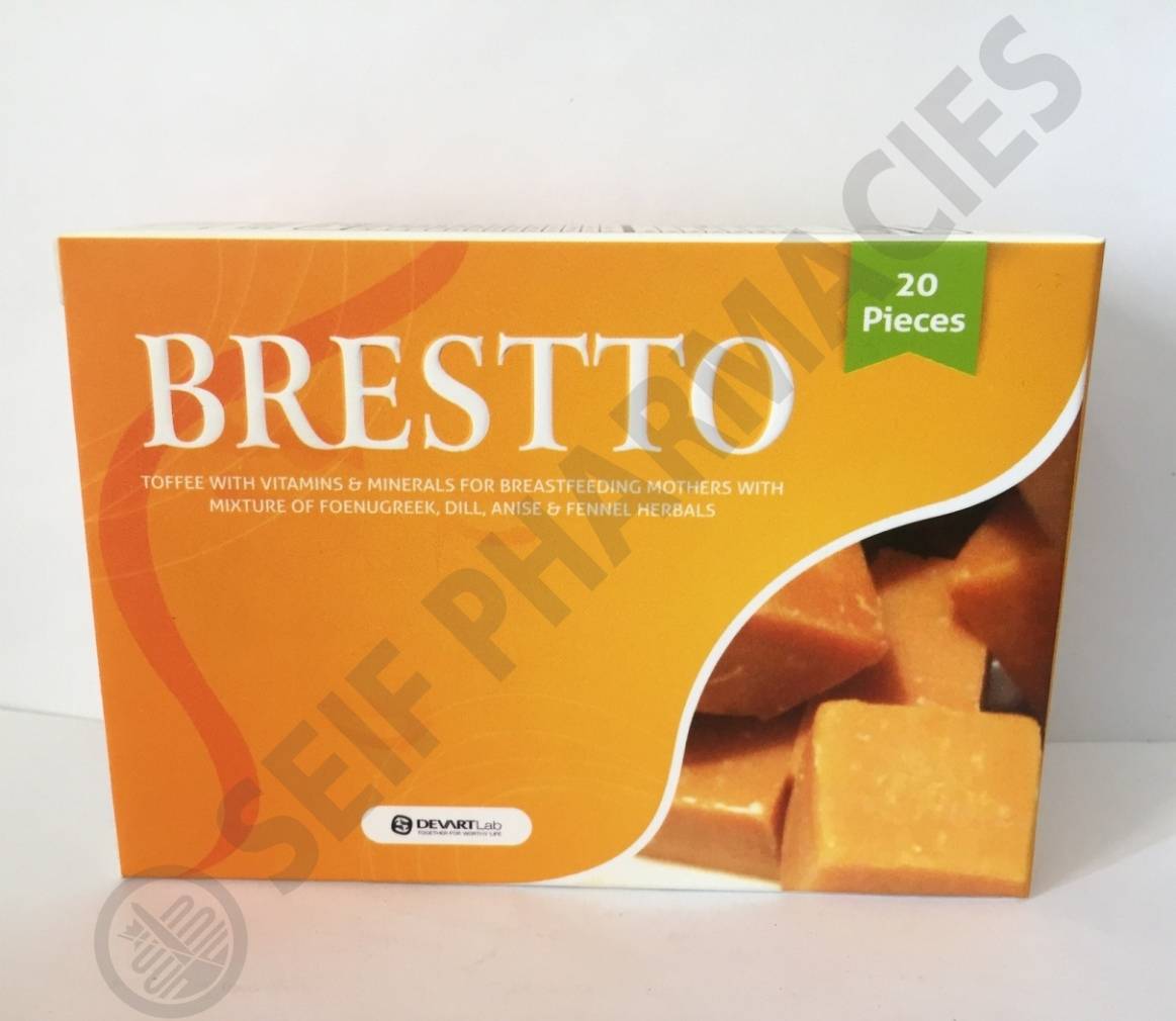 BRESTTO TOFFEE 20 PIECES - Seif Pharmacies