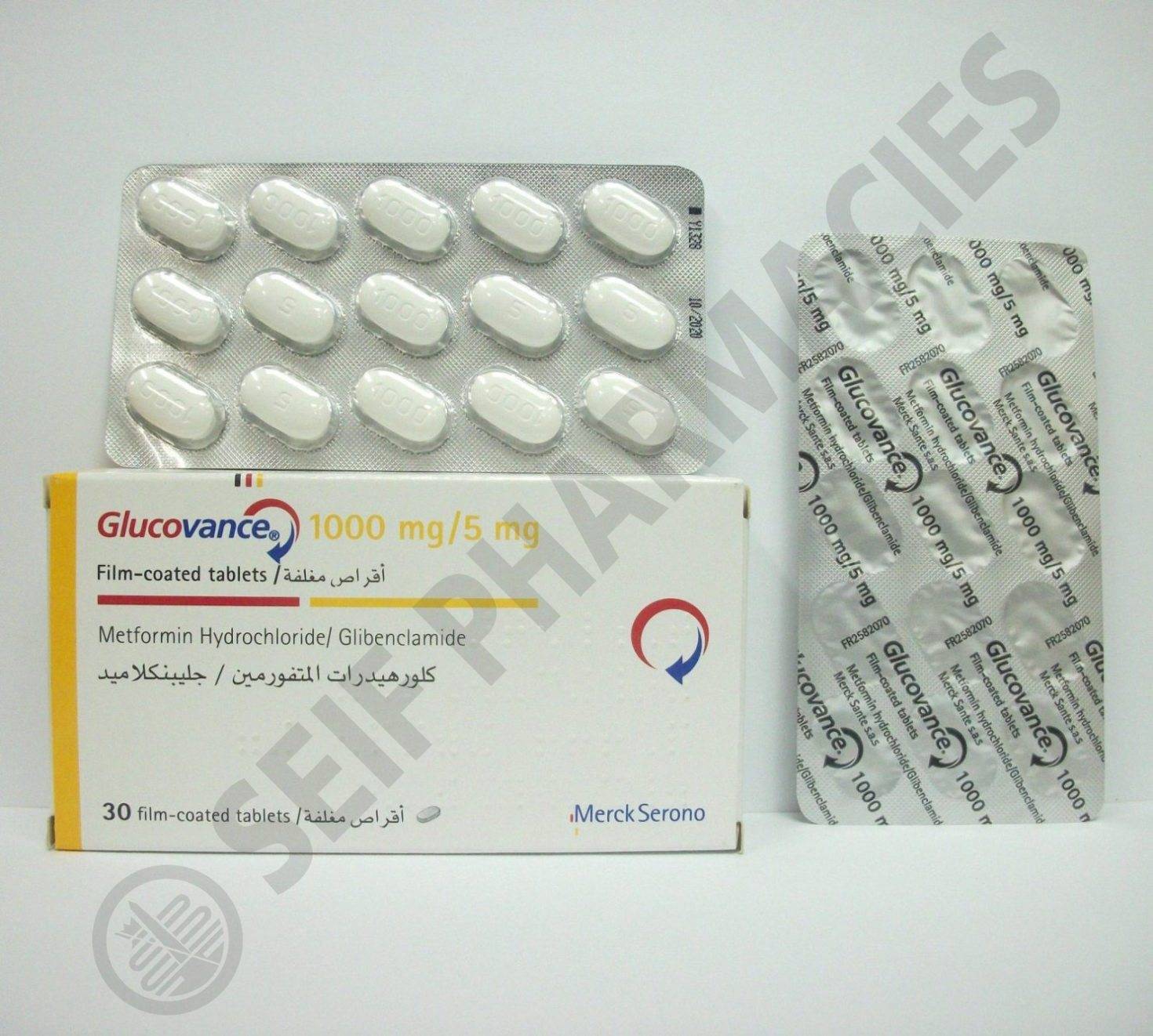 GLUCOVANCE 1000 MG / 5 MG 30 TAB - Seif Pharmacies