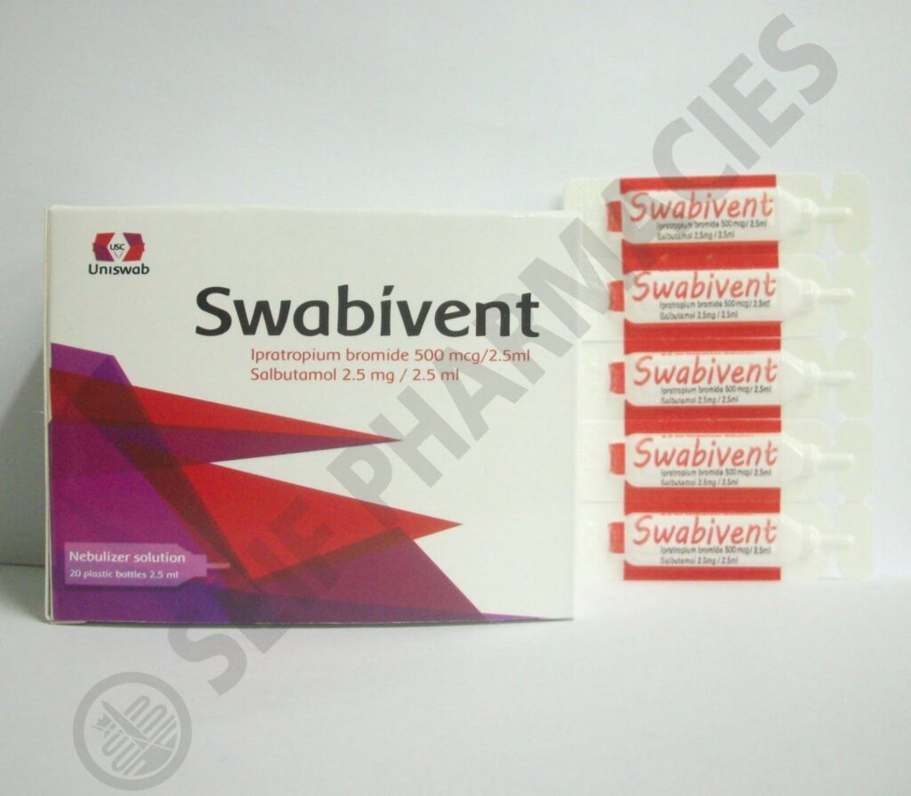 SWABIVENT (COMBIVENT) UNIT DOSE 20 VIAL 2.5 ML - Seif Pharmacies