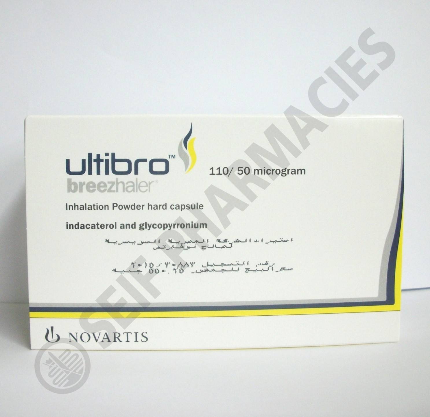 ULTIBRO BREEZHALER 110/50 MCG 30 CAP + INHALER (3 شريط) - Seif Pharmacies