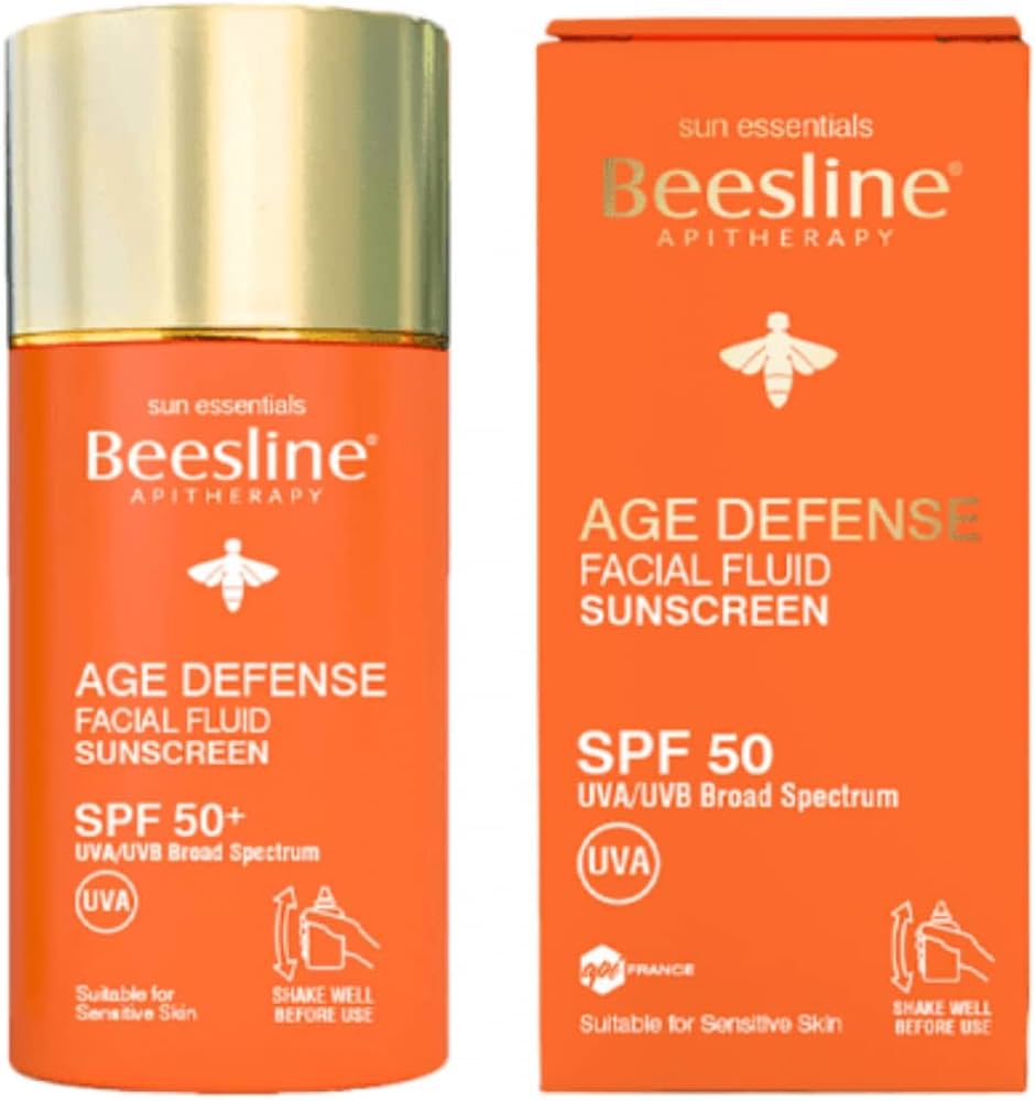 BEESLINE AGE DEFENSE FACIAL FLUID SUNSCREEN 40ML SPF50+ - Seif Pharmacies