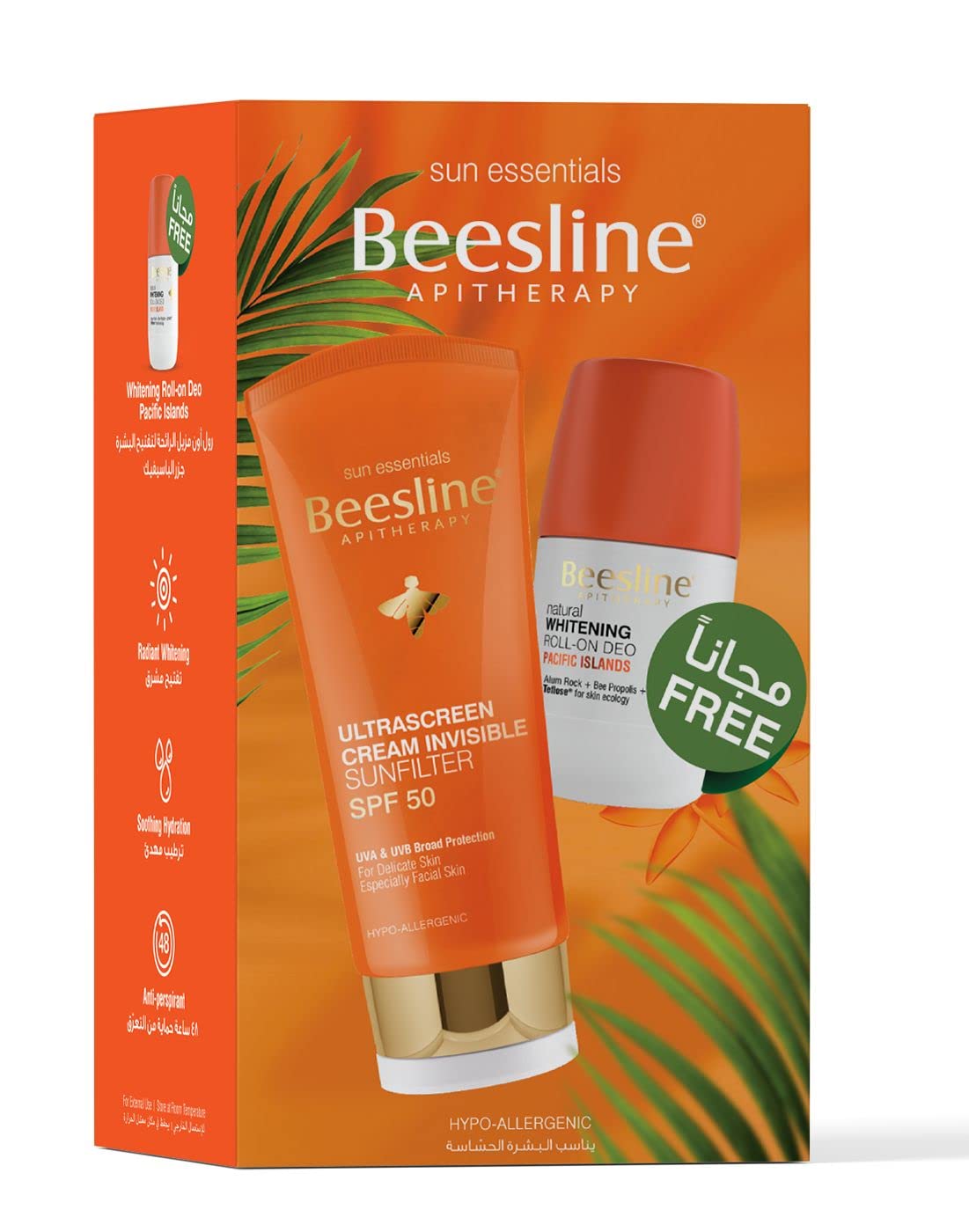 BEESLINE ULTRA SCREEN CREAM SPF50 + ROLL ON PACIFIC ISLANDS 50ML ...
