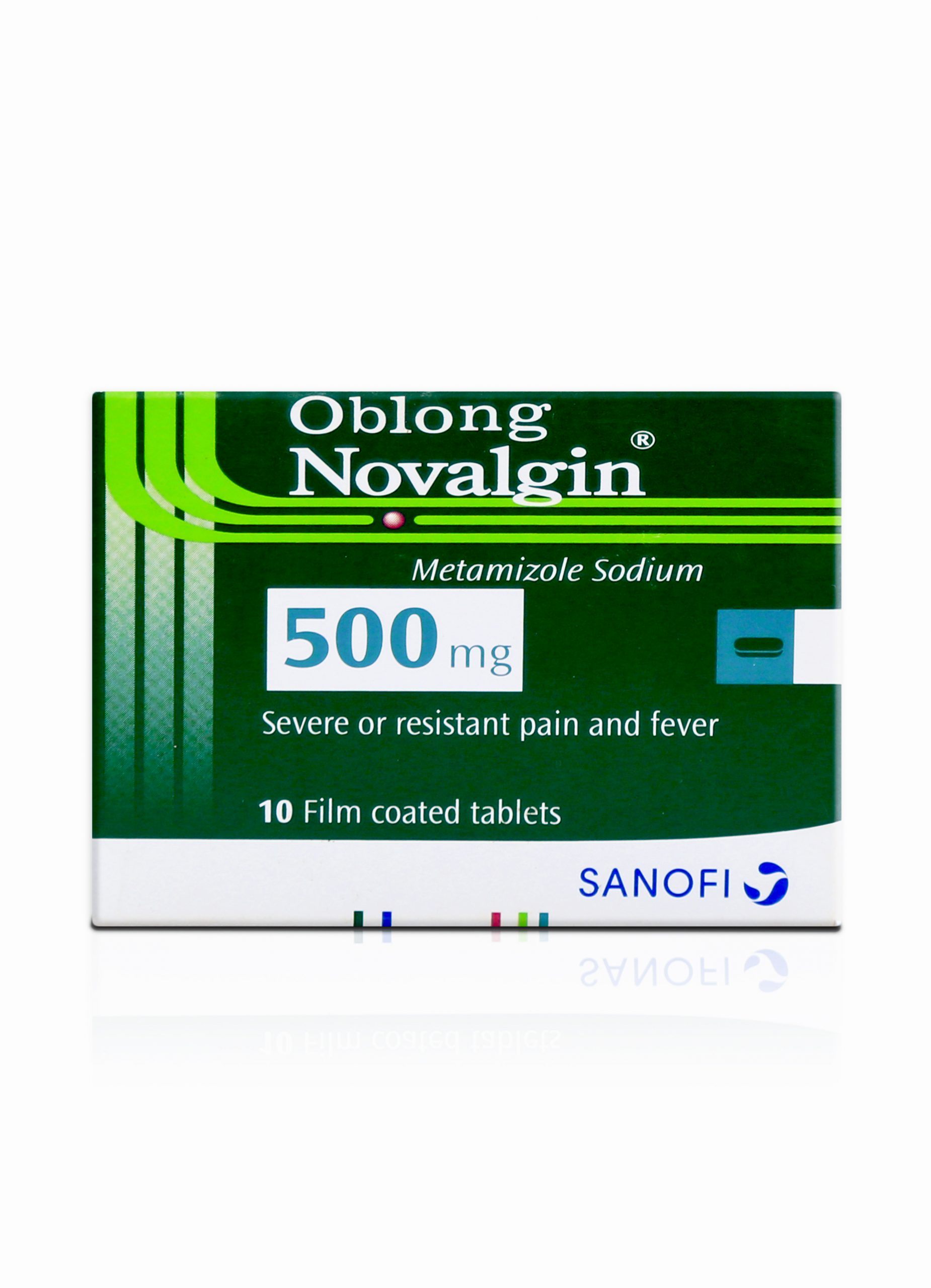 OBLONG NOVALGIN 500 MG 10 TAB # - Seif Pharmacies